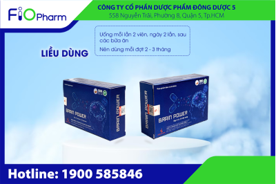 HOẠT HUYẾT DƯỠNG NÃO BRAIN POWER giảm các triệu chứng hoa mắt, chóng mặt, đau đầu.